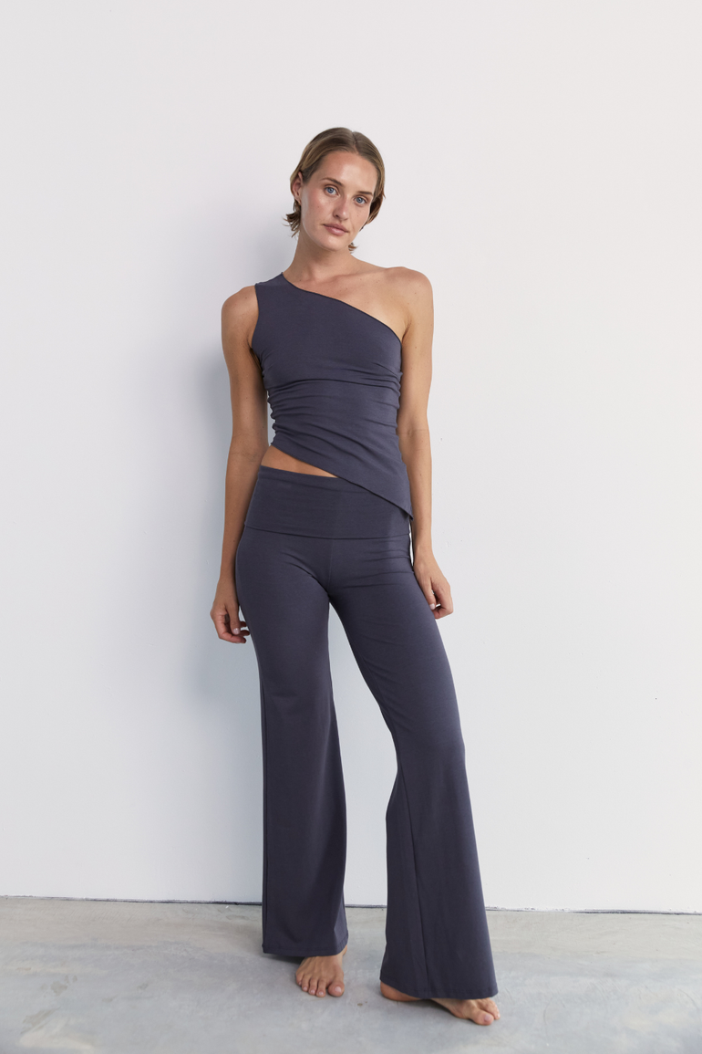 Full Length Yin Flare - Slate - Organic Cotton/Bamboo – Pinky & Kamal