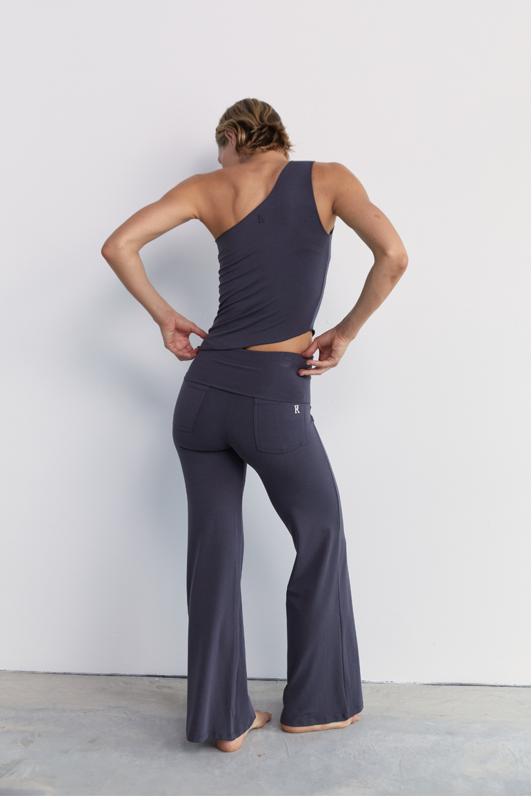 Full Length Yin Flare - Slate - Organic Cotton/Bamboo – Pinky & Kamal